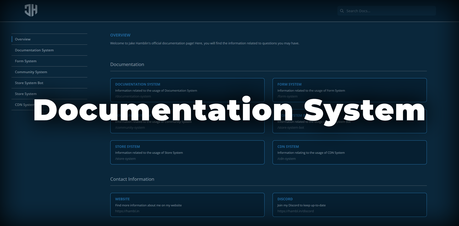 Documentation System - Jake Hamblin